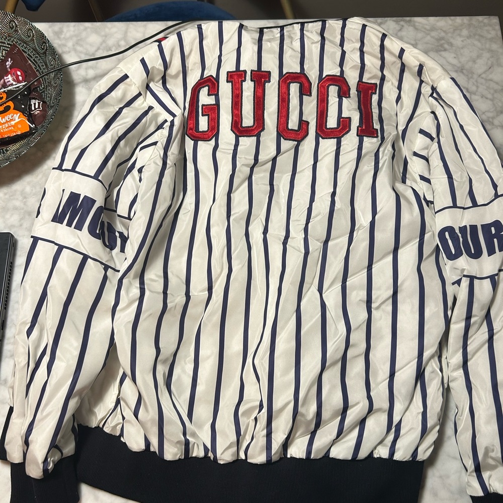 Rare Gucci Yankee Pinstripe Jacket - Gem
